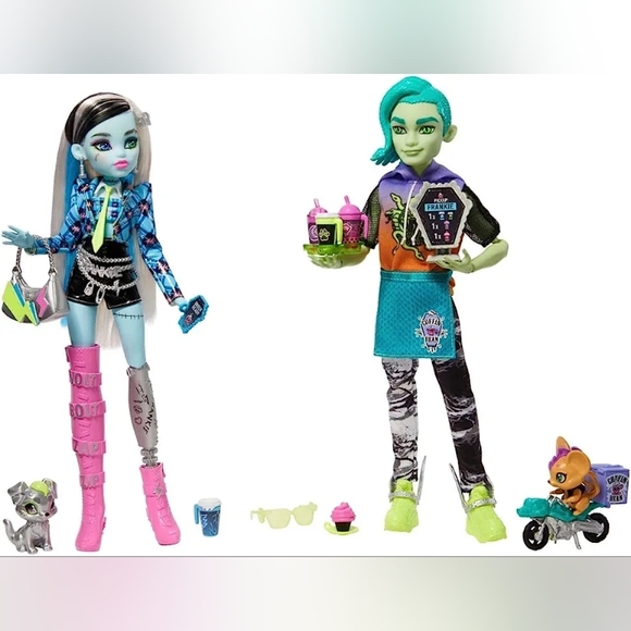 Toys | Monster High Coffee Break Frankie Stein Deuce Gorgon Doll Set ...